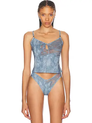 DIESEL X Savage Fenty Rihanna Lace Sleep Cami - Blue