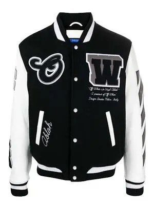 OFF-WHITE Appliqué Varsity Jacket