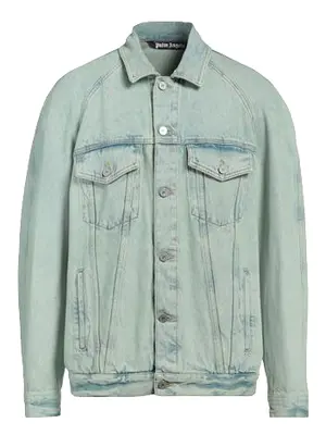 Palm Angels Denim Trucker Jacket - Green