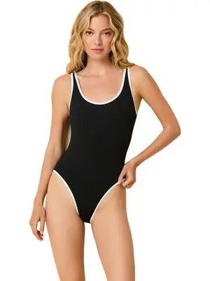 Solid & Striped Anne-marie Ribbed One Piece - White