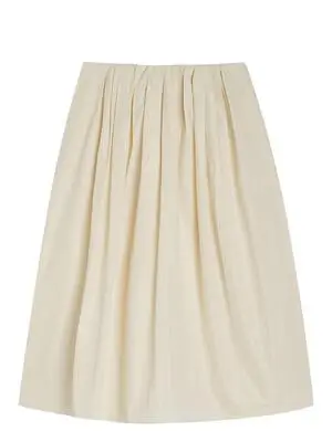 JIL SANDER Pleated Midi Skirt - Neutrals