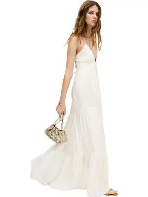 Ba&sh Wasta Flared Maxi Dress - White