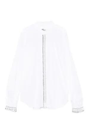 Noir Kei Ninomiya Safety-pin Embellished Shirt - White