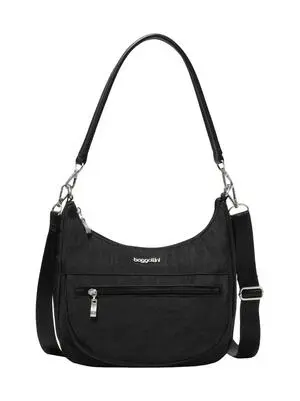 BAGGALLINI Modern Pocket Half Moon Shoulder Bag - Black