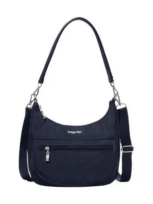 BAGGALLINI Modern Pocket Half Moon Shoulder Bag - French Navy