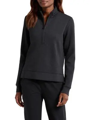 Travis Mathew TravisMathew Shadow Mirage Half Zip Pullover Heather Black