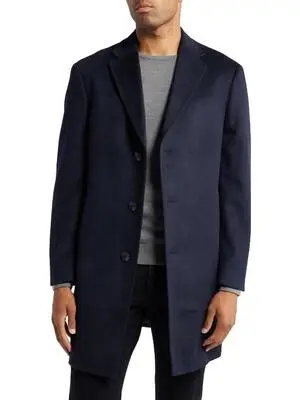 Nordstrom Cashmere Overcoat Navy Night