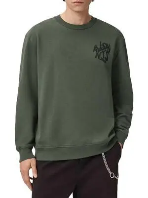 ALLSAINTS Orlando Logo Graphic Sweatshirt - Garnet Green