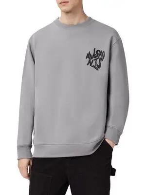 ALLSAINTS AllSaints Orlando Logo Graphic Sweatshirt March Grey