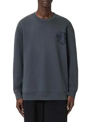 ALLSAINTS Orlando Logo Graphic Sweatshirt - Moonstone Blue