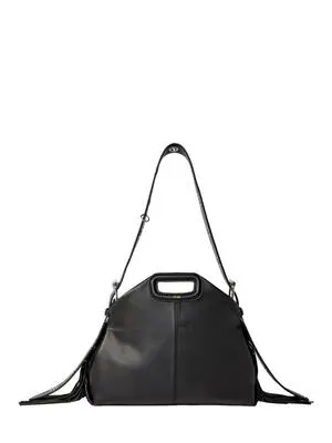 Maje Smooth Leather Miss M Bag Black