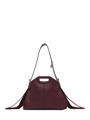 Maje Smooth Leather Miss M Bag - Wine Lees