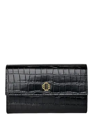 MAJE Maje Croc-Effect Embossed Leather Bag