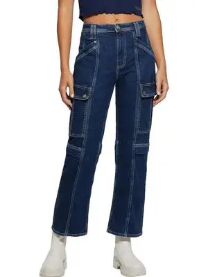 GUESS GUESS 80s High-Waist Cropped Cargo Jeans