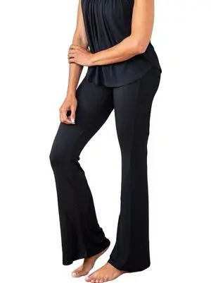 JJWINKS Happy Hour Flare Lounge & Sleep Pants - Black