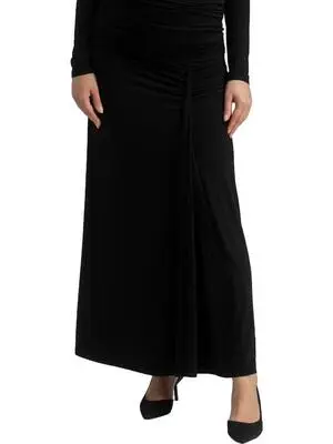 PIETRO BRUNELLI Ruched Maxi Skirt - Black