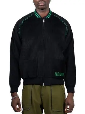 PLEASURES Strikeout Corduroy Bomber Jacket - Black
