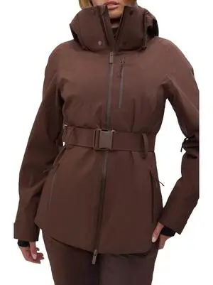 HALFDAYS Aston Belted Ski Jacket - Spiked Cocoa