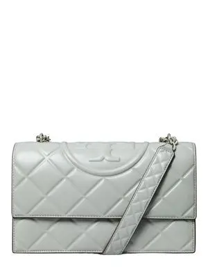 Tory Burch Fleming Small Convertible Shoulder Bag - Gray