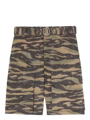 JIL SANDER Camouflage-print Shorts - Brown