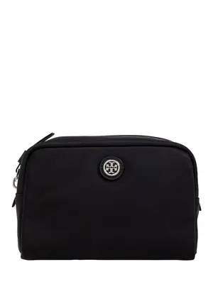 Tory Burch Logo Makeup Bag - Black