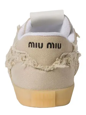 Miu Miu Denim Sneakers - Neutrals