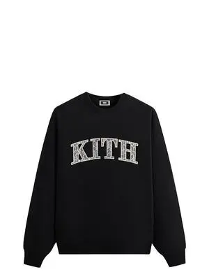 Kith Arched Lace Nelson Crewneck Sweatshirt - Black