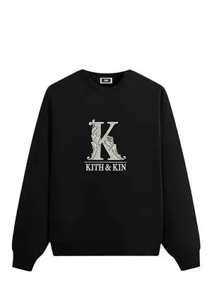 Kith Filigree Nelson Crewneck Sweatshirt - Black