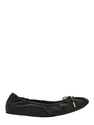FERRAGAMO Elasticated Ballet Flat - Black
