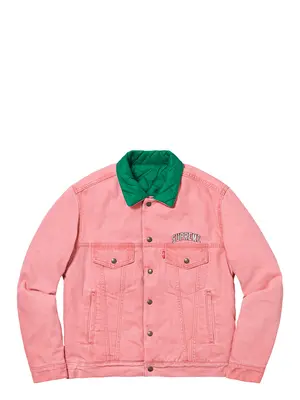 Supreme X Levi's Quilted Reversible Trucker Jacket - Pink