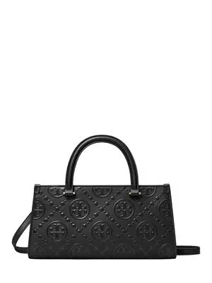 Tory Burch Small T Monogram Embossed East-west Top Handle Bag - Black