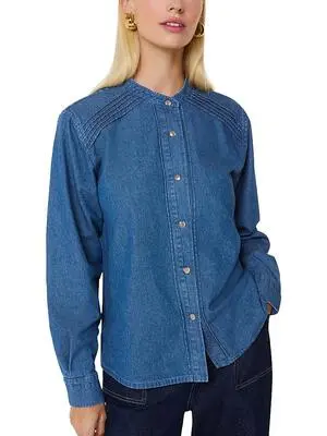Whistles Pintucked Shirt - Denim
