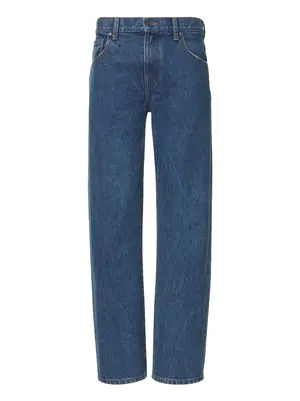 Khaite Kerrie Mid-rise Wide-leg Jeans - Blue