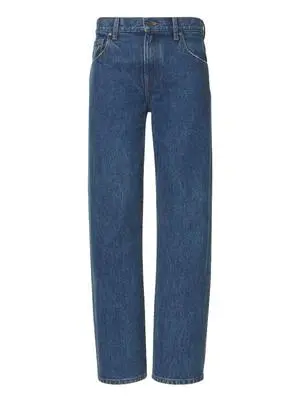 Khaite Kerrie Mid-rise Wide-leg Jeans - Blue