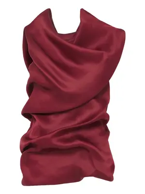 Khaite Luola Draped Silk Top - Red