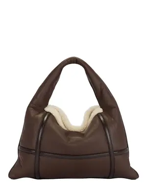 Bottega Veneta Small Hop Bag - Light Brown  Teddy  Fondant  & Muse Bras