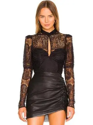 House Of Harlow 1960 X Revolve Vianka Bodysuit - Black