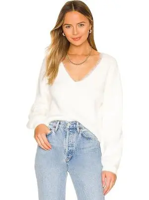LOVERS AND FRIENDS Malia V Neck Sweater - Ivory