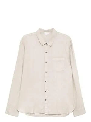 JAMES PERSE Linen Long-sleeves Shirt - Neutrals