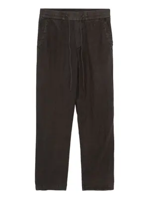 JAMES PERSE Linen Straight-leg Trousers - Grey