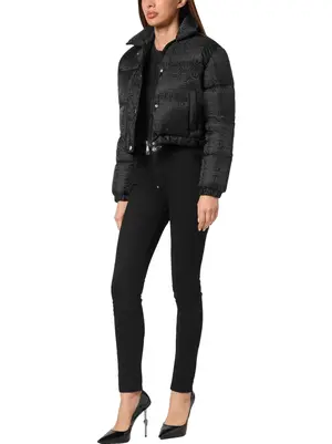 PHILIPP PLEIN Philipp Plein Monogram Cropped Puffer Jacket