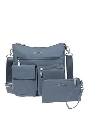 BAGGALLINI BAGGALLINI Modern Everywhere Slim Cross Body Bag With Rfid Wristlet Mist