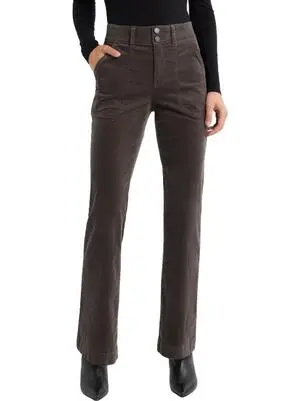 Wit & Wisdom Madison 'ab'solution High Waist Bootcut Corduroy Pants - Espresso
