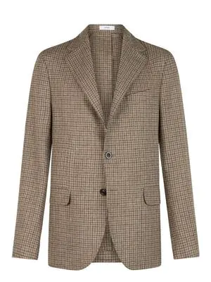 Boglioli Check-pattern Wool Blazer - Brown