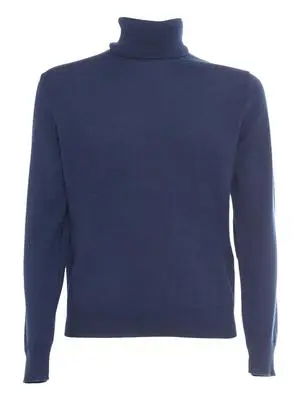 BALLANTYNE Ballantyne High Neck Pullover Blue