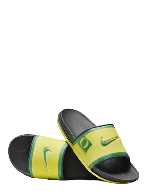 Nike Offcourt Oregon Slides Yellow Strike/dark Smoke Grey/apple Green