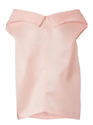 Khaite Selly Silk Gazar Top - Pink