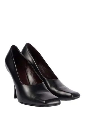 Khaite Eva Leather Pumps - Black