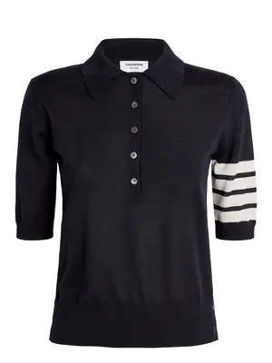 Thom Browne 4-bar Polo Shirt - Navy