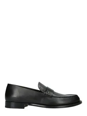 THE ROW Novus Leather Loafers - Black